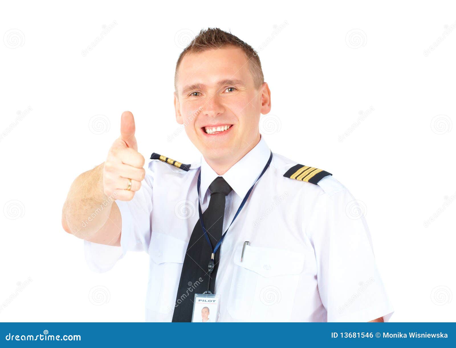 Airline pilot thumb up stock photo. Image of airline - 13681546