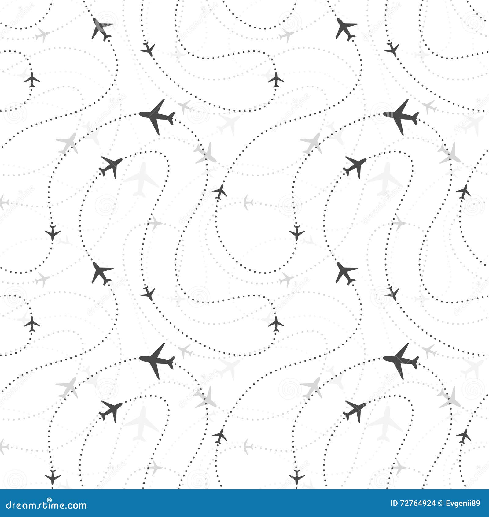 Airline Routes On Worldwide Map, Blue And White Infographic Royalty ...