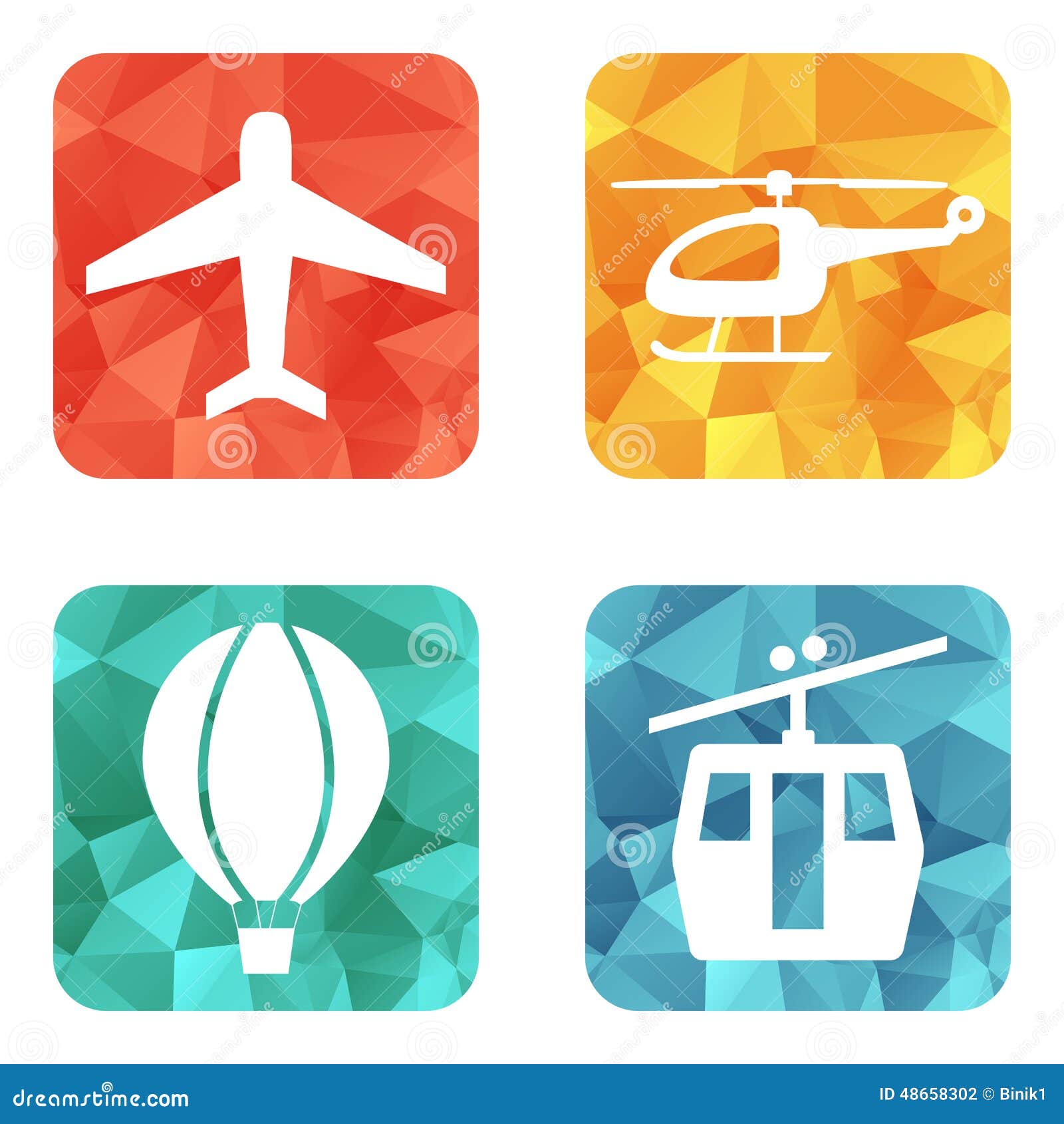 Airline Service Transport Icons Stock Illustration - Illustration of ...