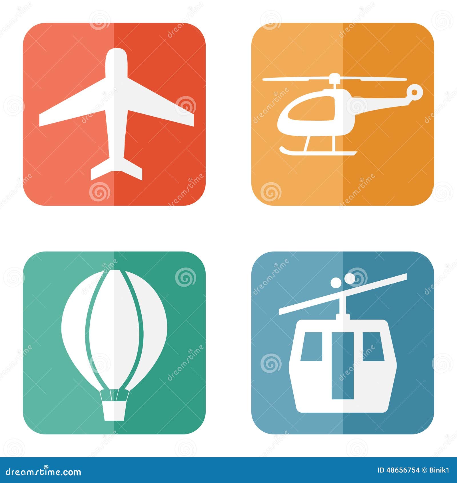 Airline Service Transport Related Icons Stock Illustration ...