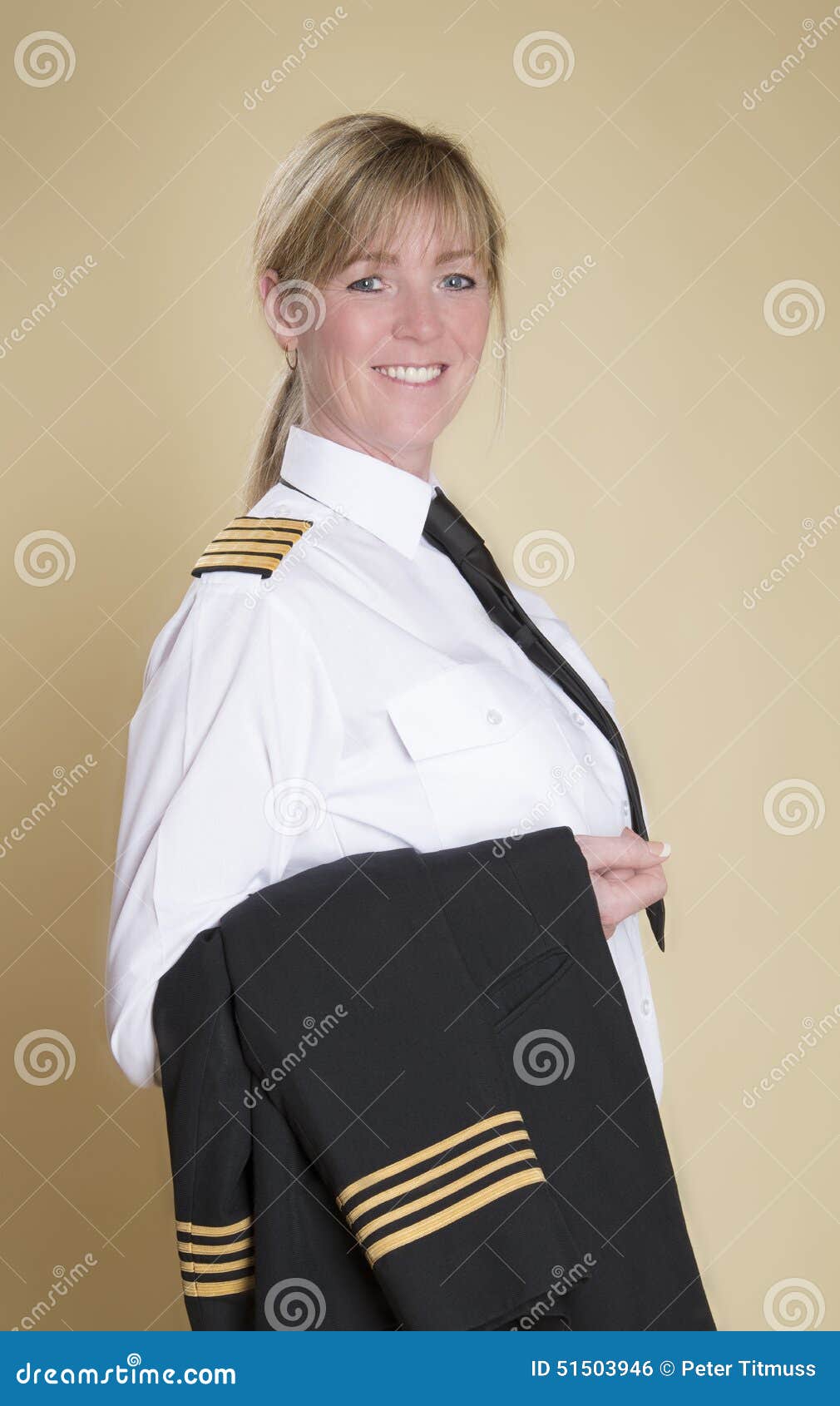 Airline skipper in uniform stock photo. Image of careers - 51503946