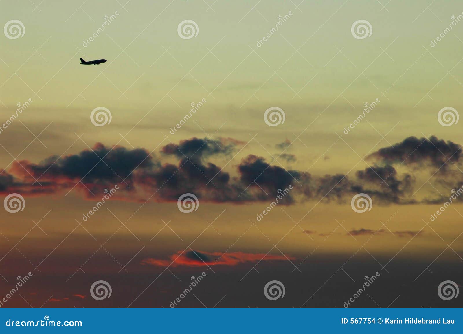 Airline Sunset stock photo. Image of night, landscape, nightscene - 567754