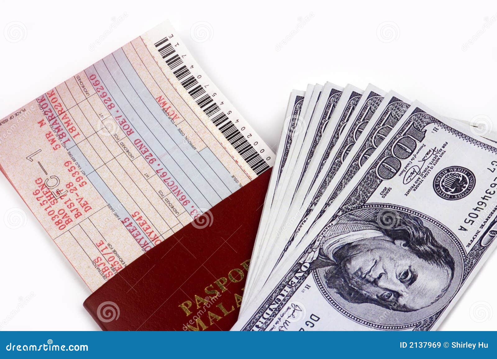 Airline Ticket and Money stock image. Image of government - 2137969