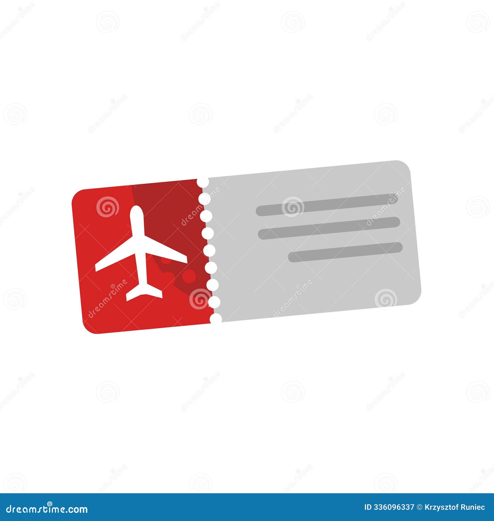 Airline Ticket - Vector Illustration Stock Illustration - Illustration ...