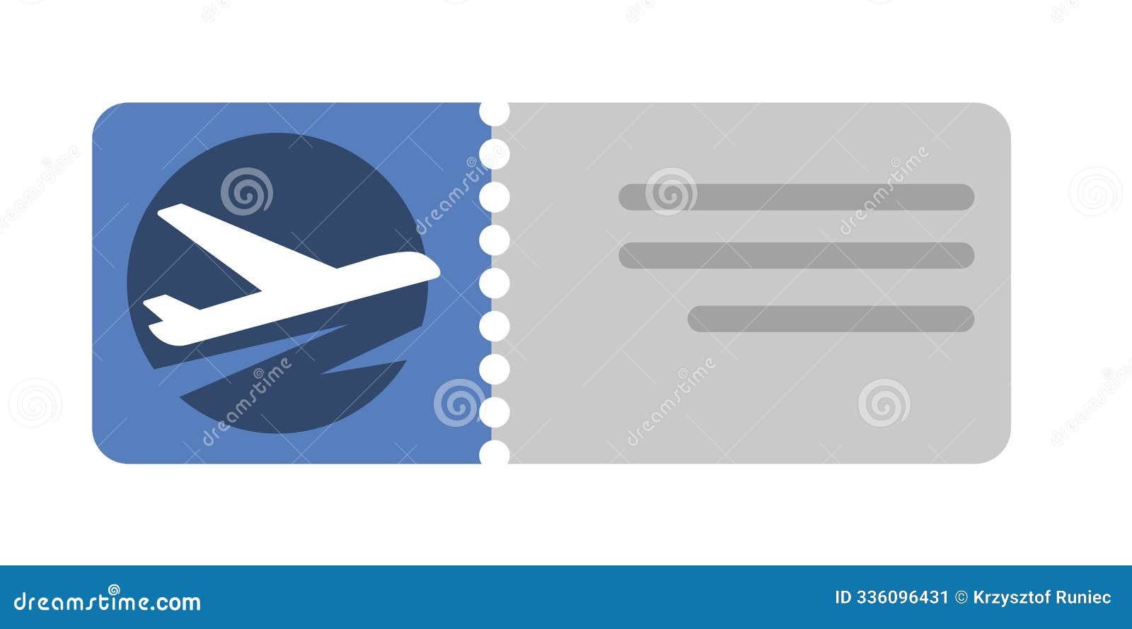 Airline Ticket - Vector Illustration Stock Illustration - Illustration ...