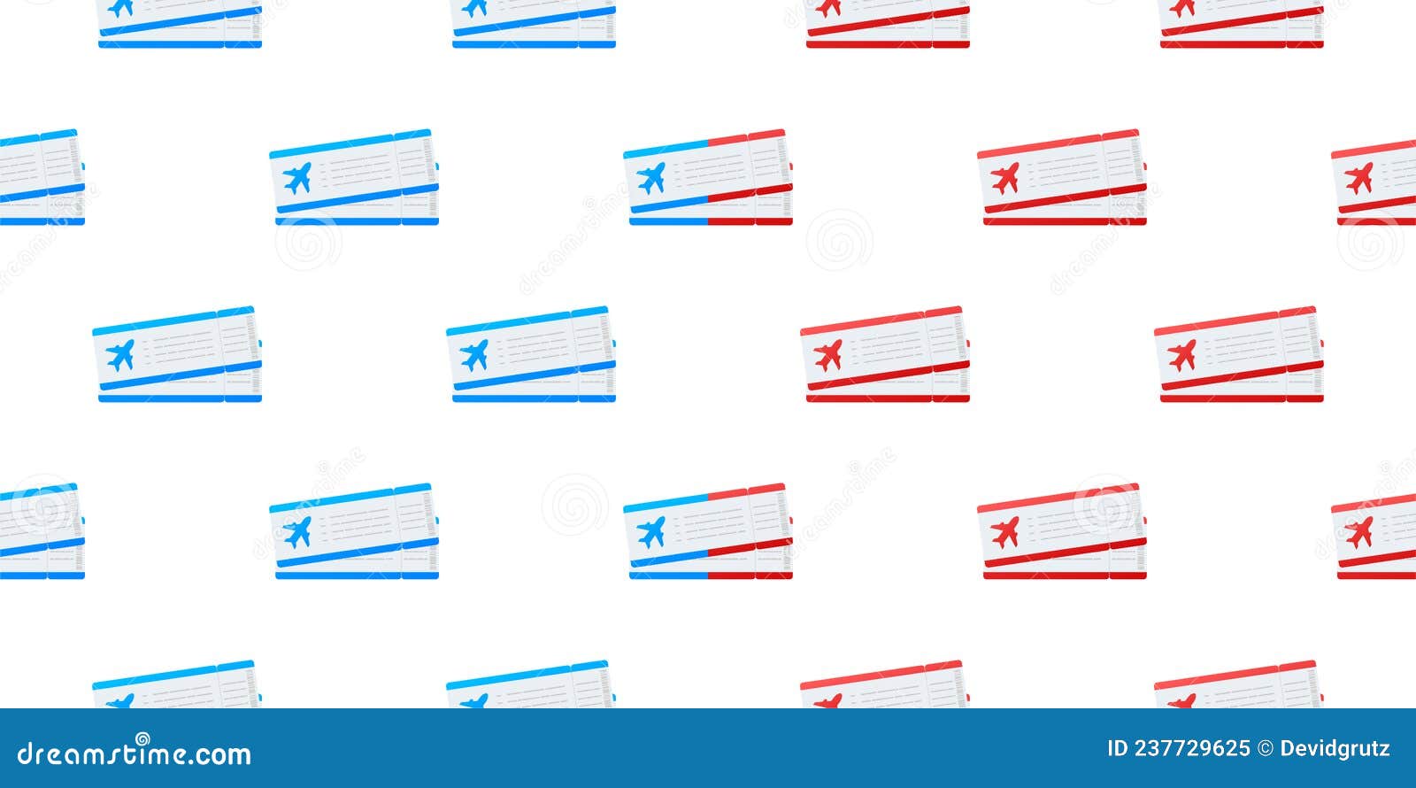 Airline Tickets or Boarding Pass Flat Pattern. Vector Stock ...