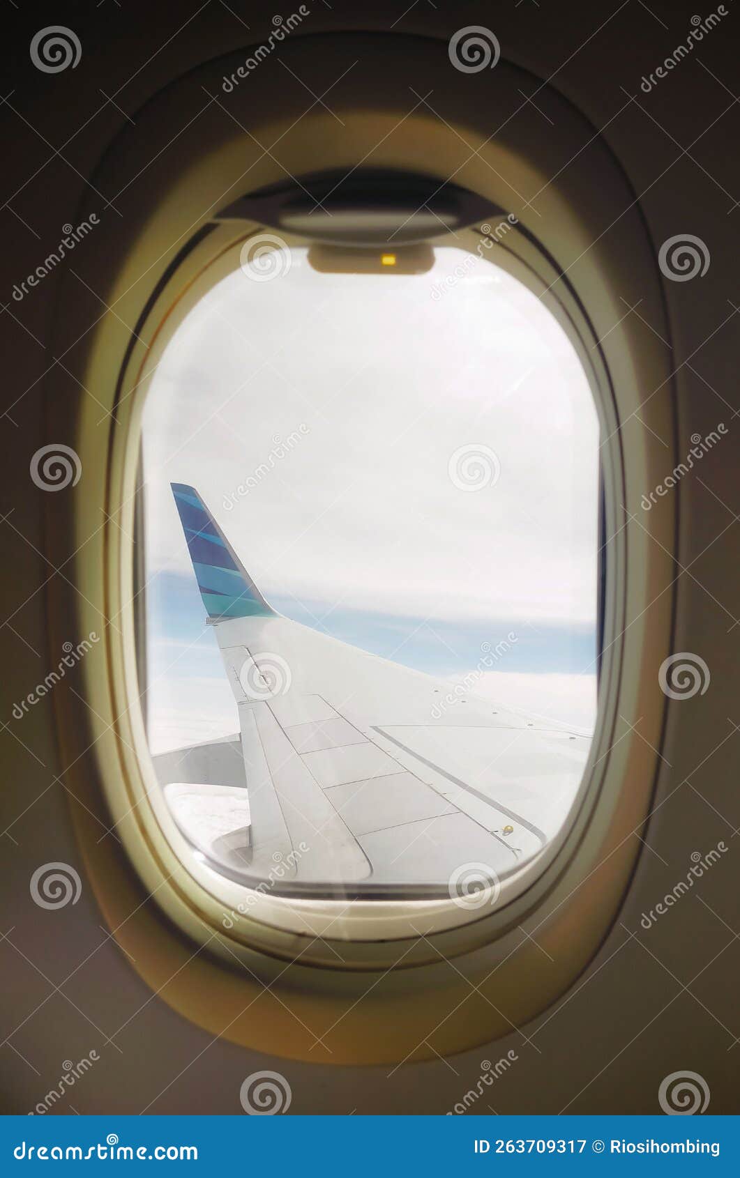 Airline Window View, Aircraft Wing Currently Flying at the Sky Stock ...