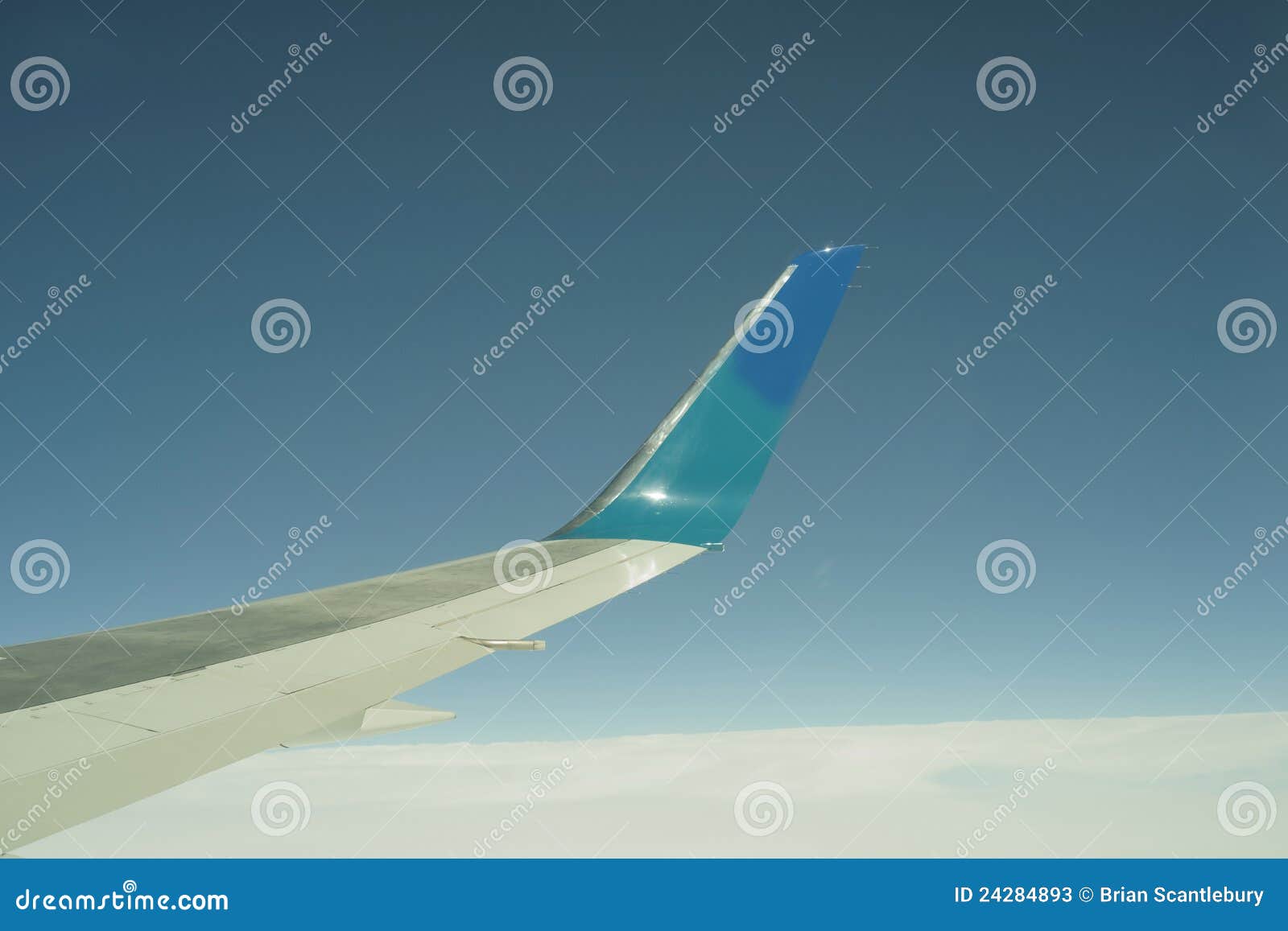 Airline wing tip. stock image. Image of winglet, plane - 24284893