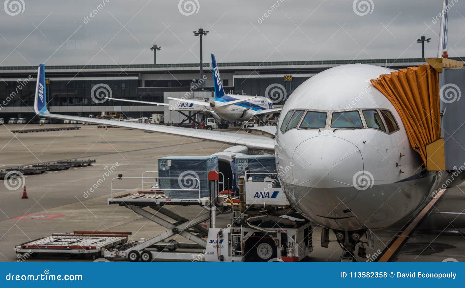 Airliner At The Gate Stock Photo | CartoonDealer.com #10348998