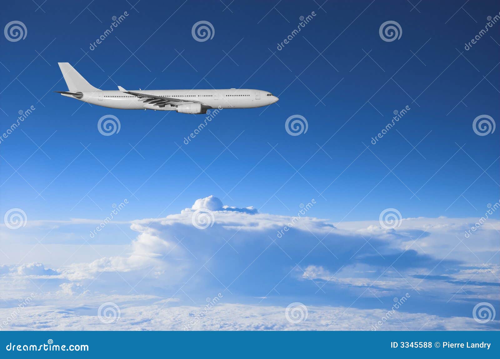 Airliner high above stock photo. Image of exotic, airbus - 3345588