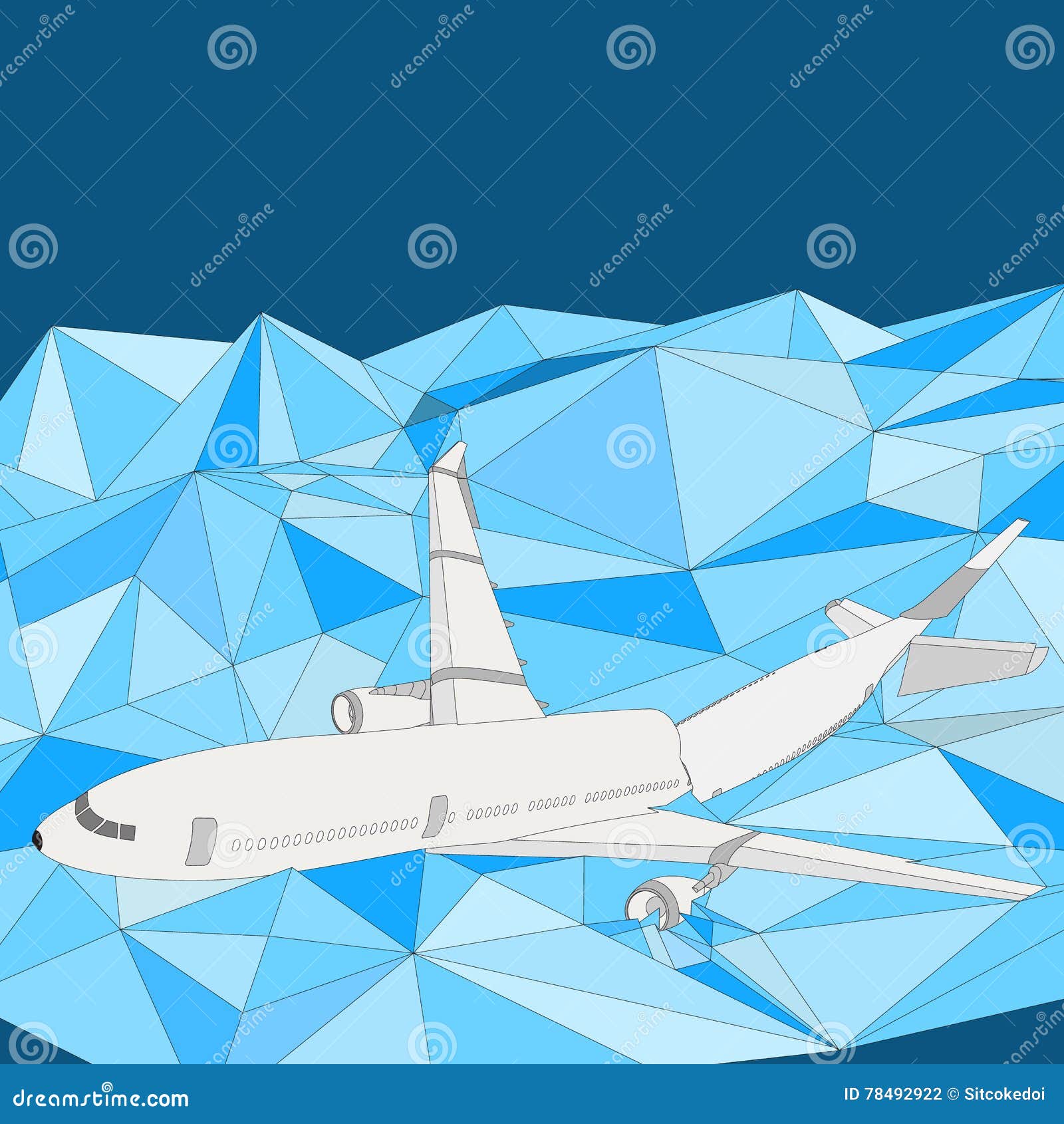 Airliner plane falling stock vector. Illustration of airplane - 78492922