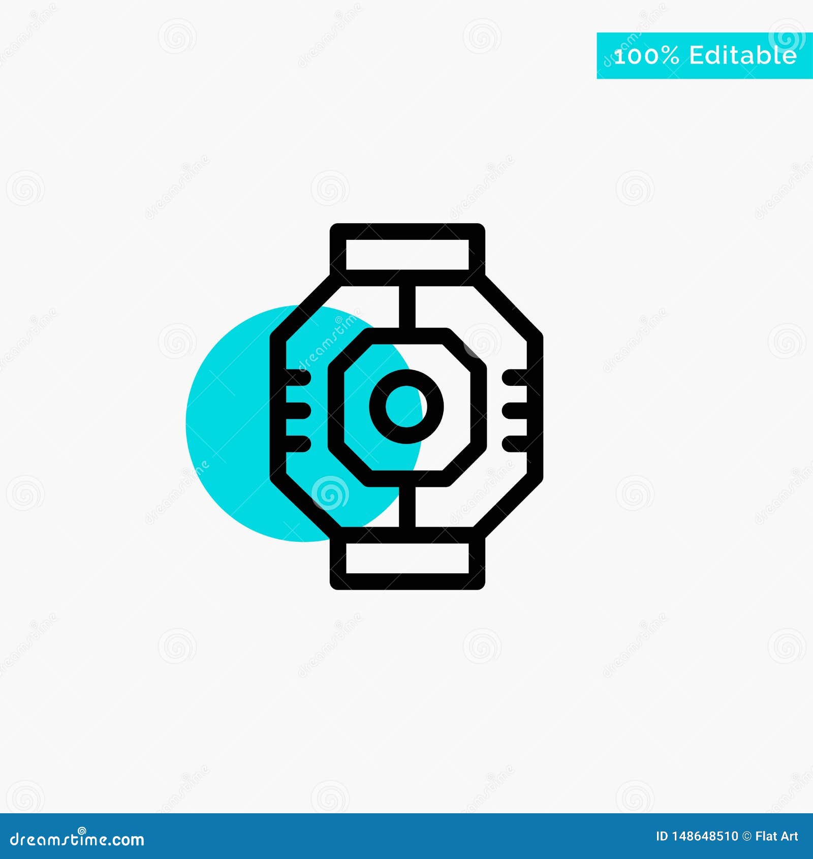 Airlock, Capsule, Component, Module, Pod Turquoise Highlight Circle ...