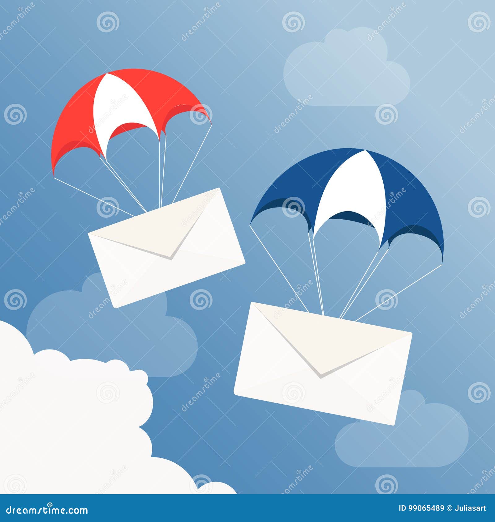 Fast Correspondence. Vector Illustration. Airmail Delivery Icon Stock ...