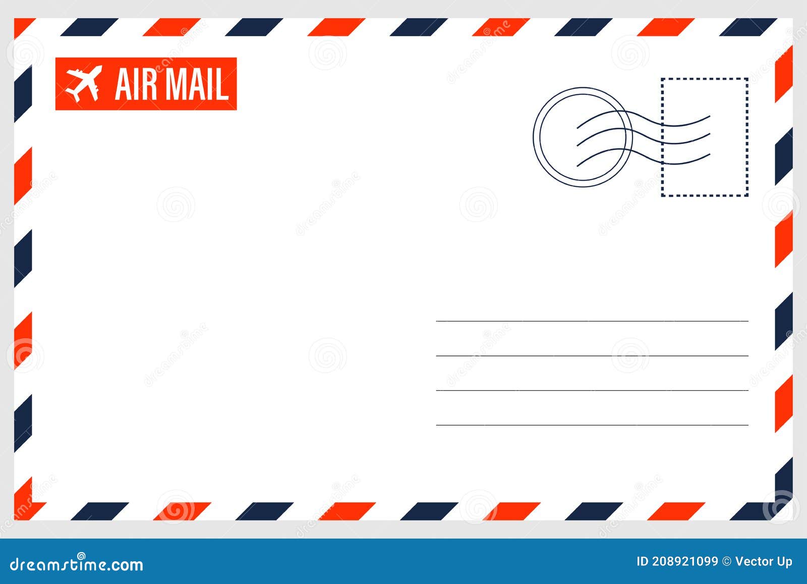 Airmail Envelope Border - Vector Illustration. Stock Vector ...