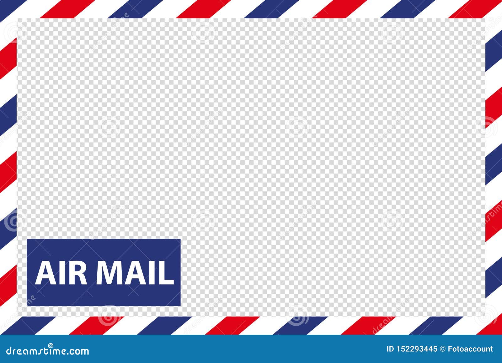 Airmail Envelope Border - Vector Illustration - Isolated on Transparent ... Airmail Envelope Border - Vector Illustration - Isolated on Transparent ...