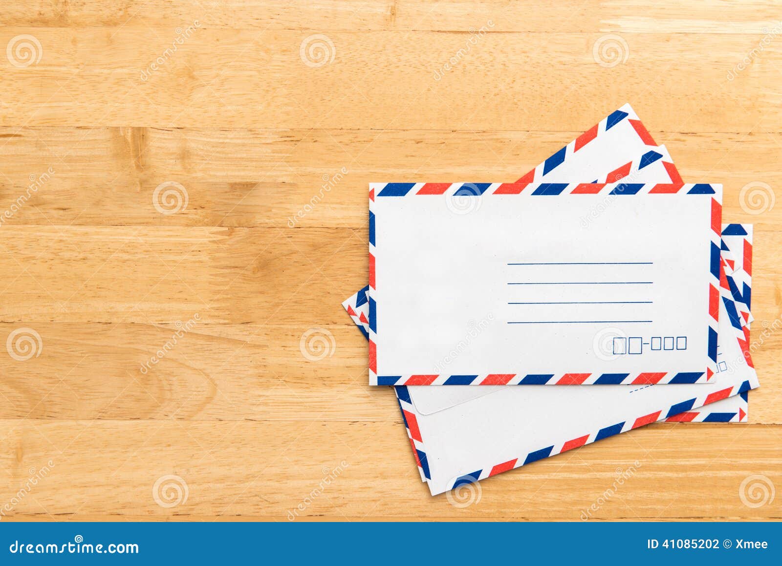 Airmail envelope on table stock photo. Image of message - 41085202