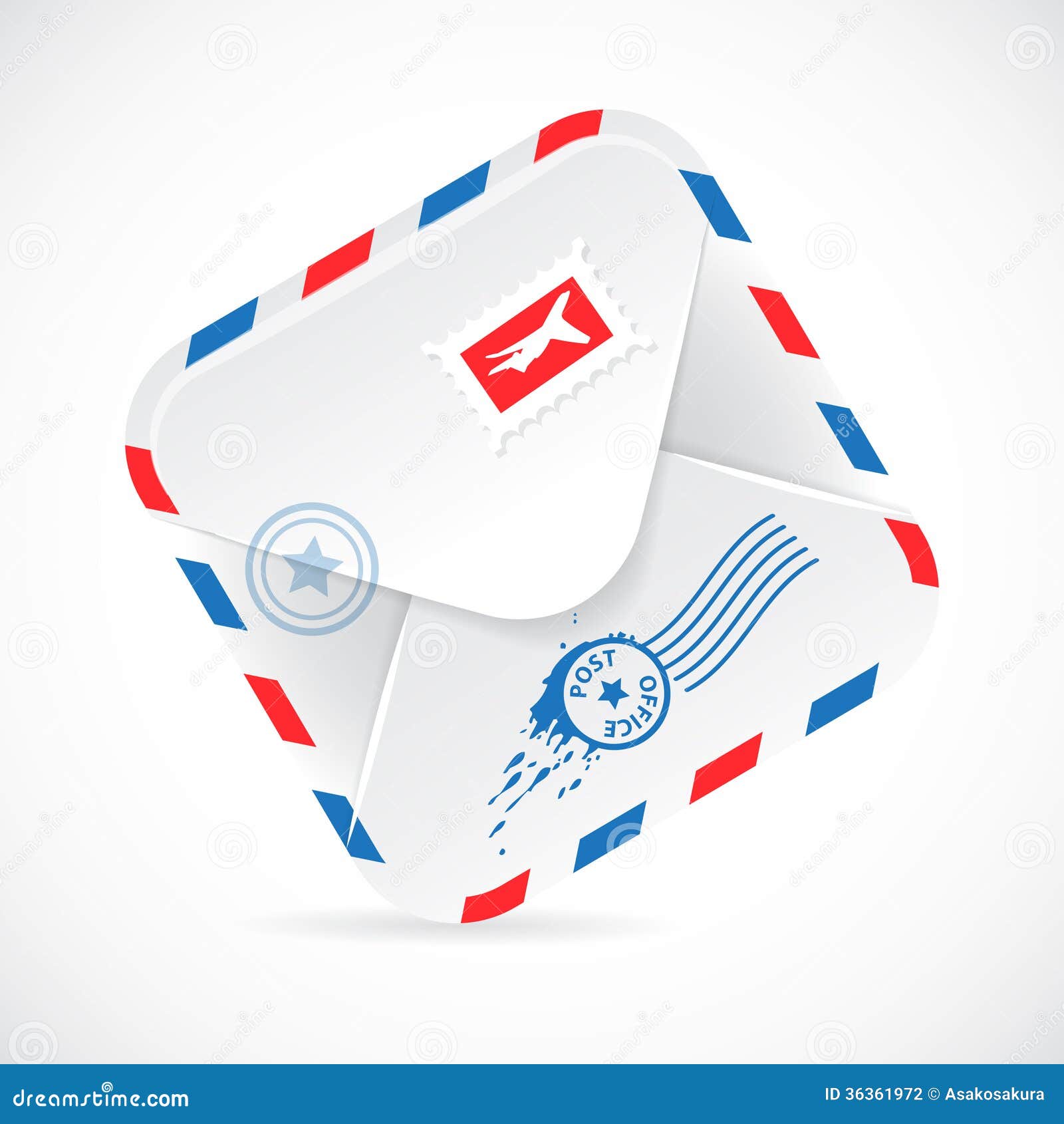 Airmail Realistic Paper Envelope. Stock Photography - Image: 36361972 Airmail Realistic Paper Envelope. Stock Photography - Image: 36361972