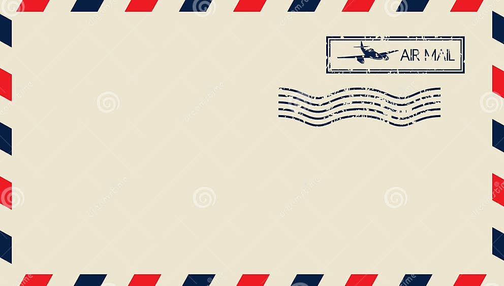 Airmail stock vector. Illustration of airmail, front - 53719045