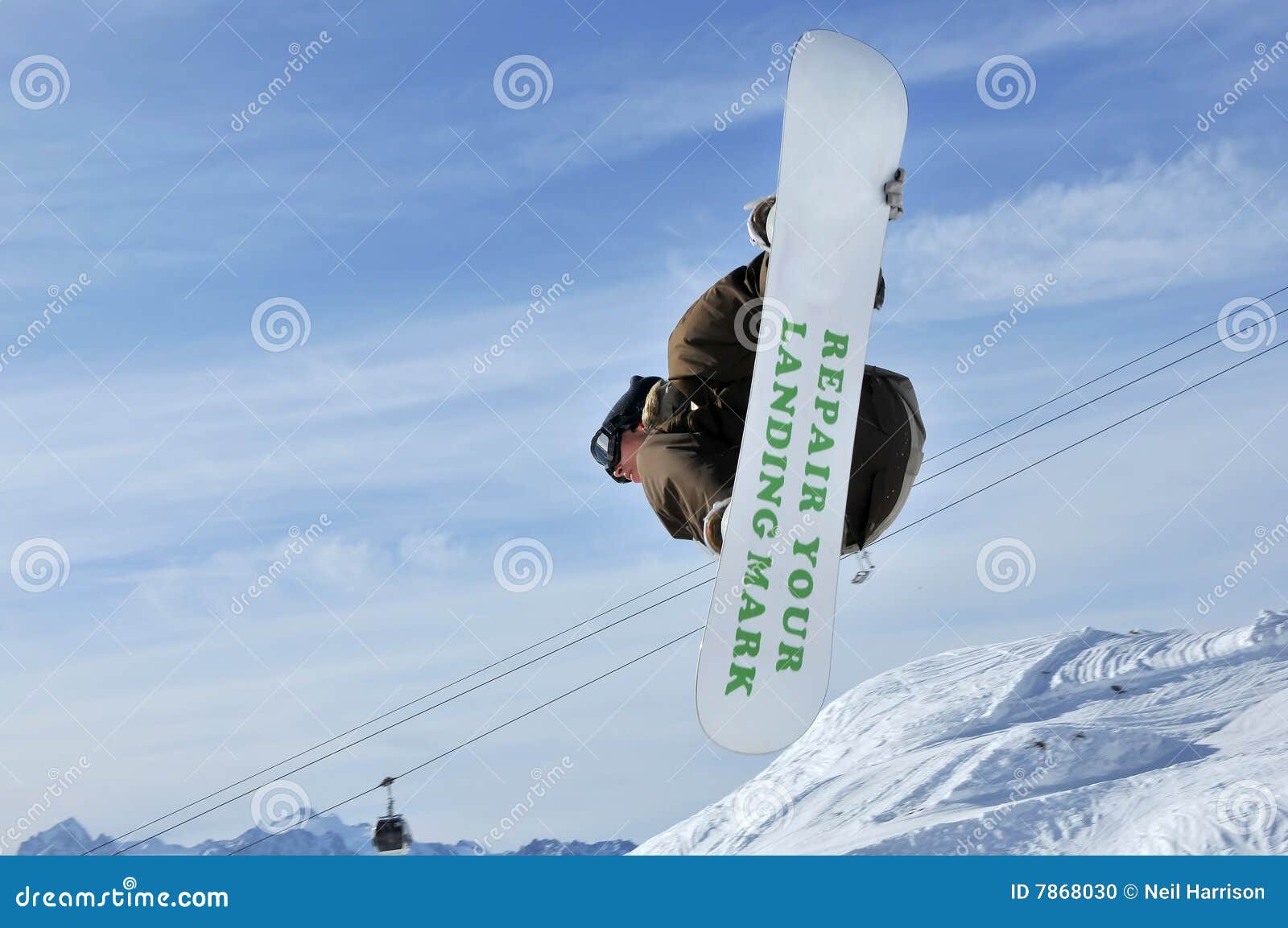 Airoski: Girl Flying on Snowboard Stock Photo - Image of danger, flying ...