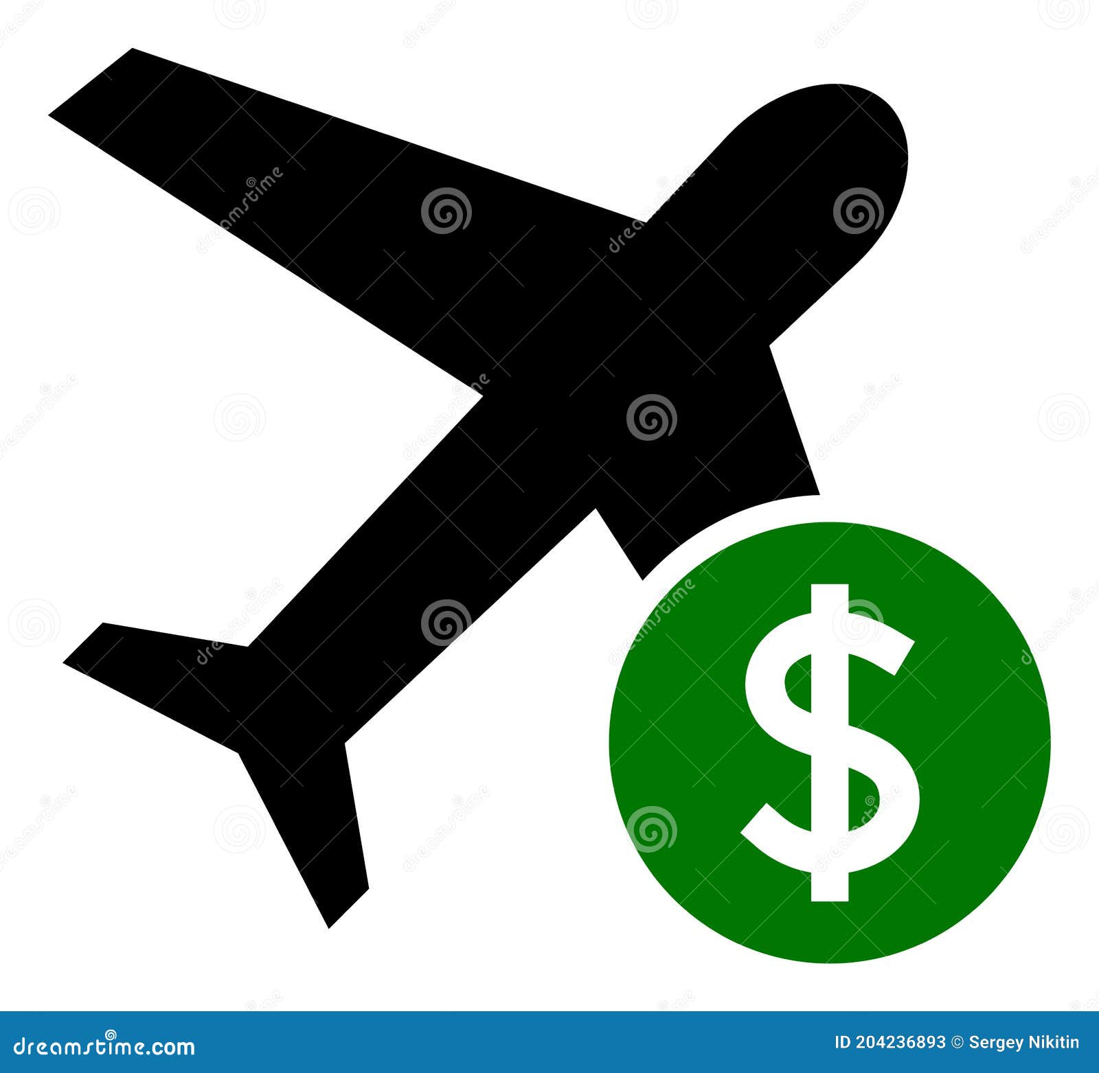 Airpflight Price Flat Icon Symbol Stock Vector - Illustration of symbol ...