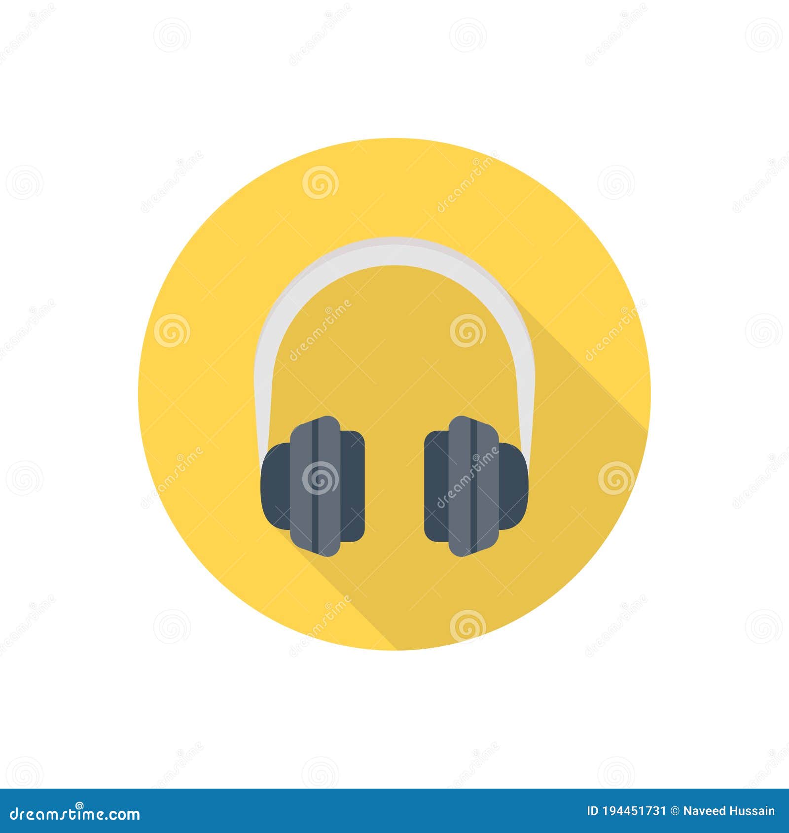 Airphone Vector Flat Color Icon Stock Vector - Illustration of music ...