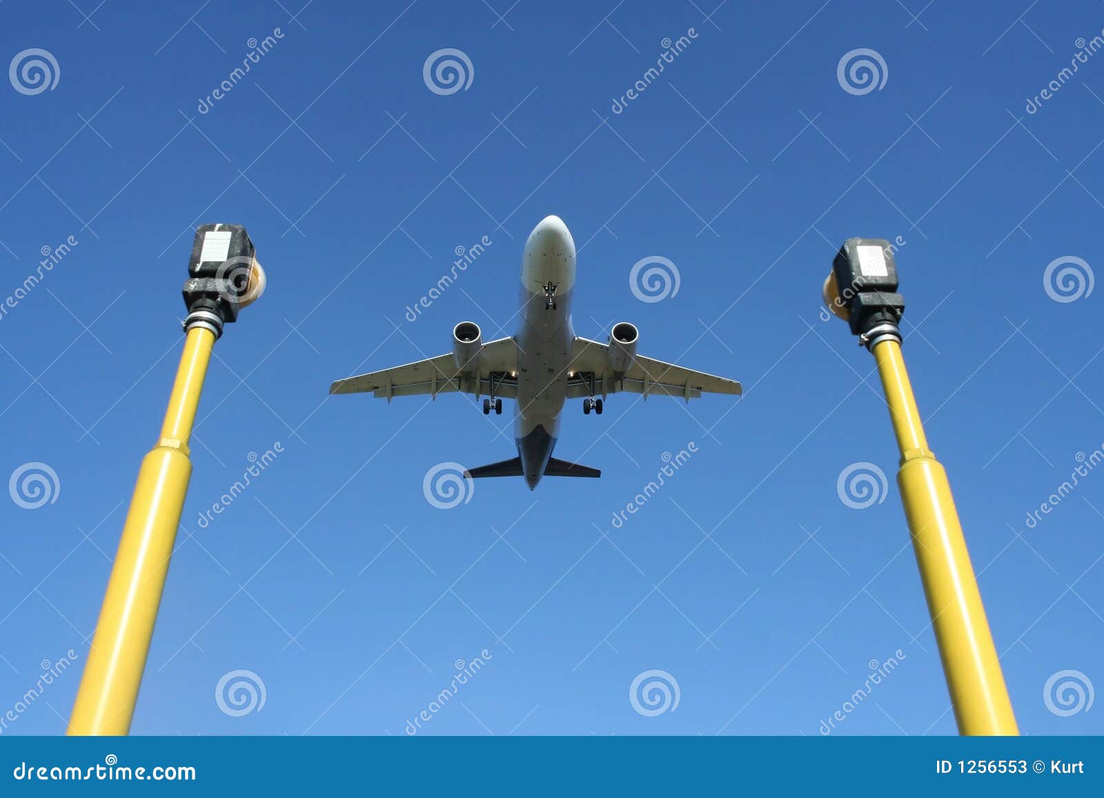 Airplane stock image. Image of poles, travel, landing - 1256553
