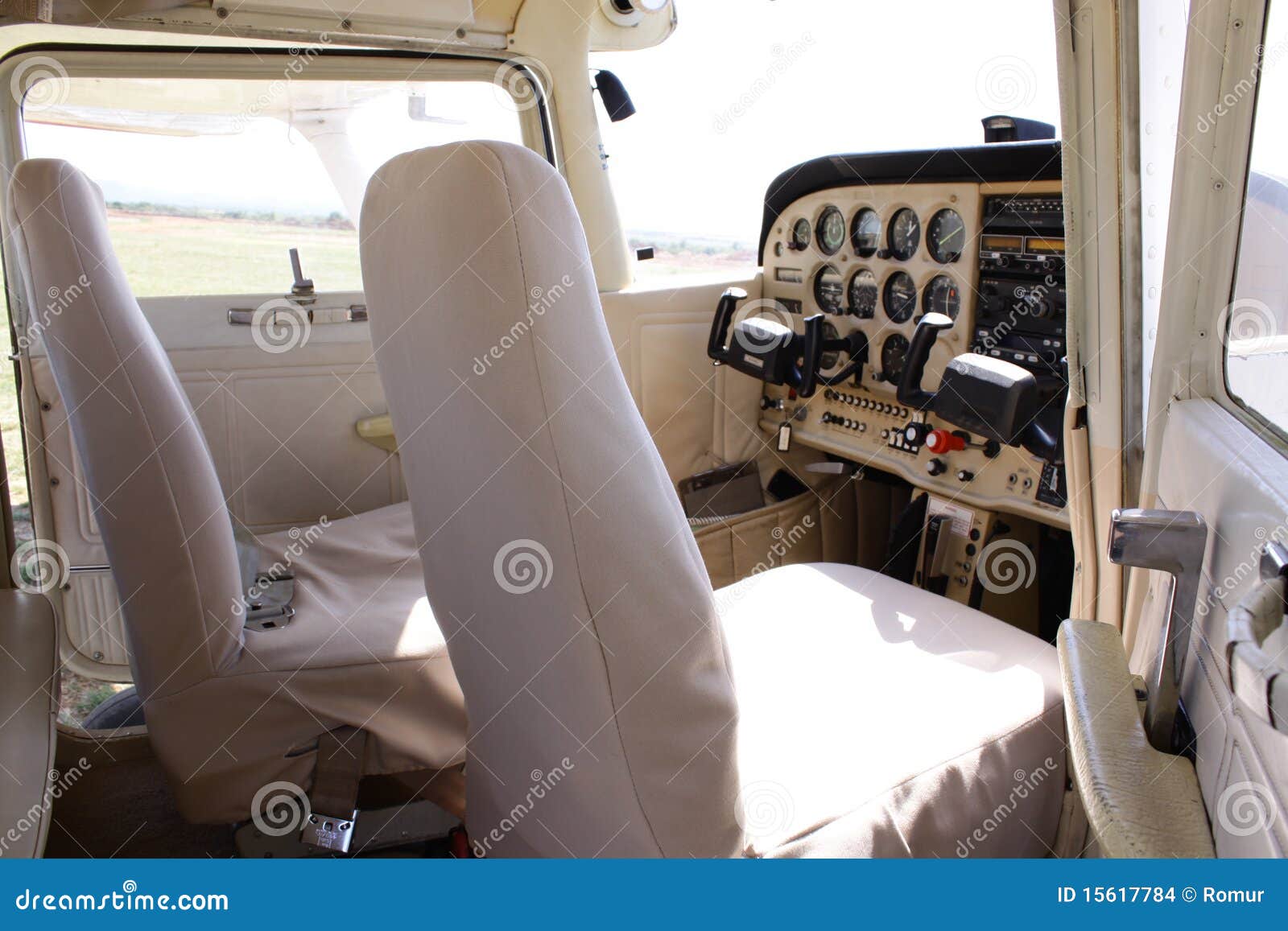 Airplane stock photo. Image of cockpit, chairs, booth - 15617784