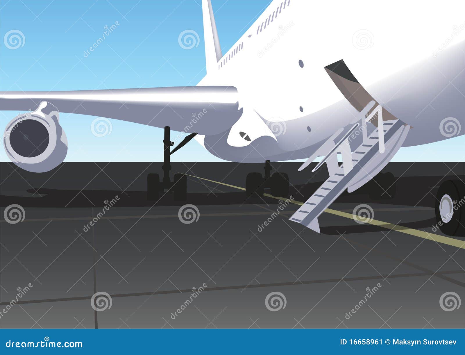 Airplane stock vector. Illustration of mode, leaving - 16658961