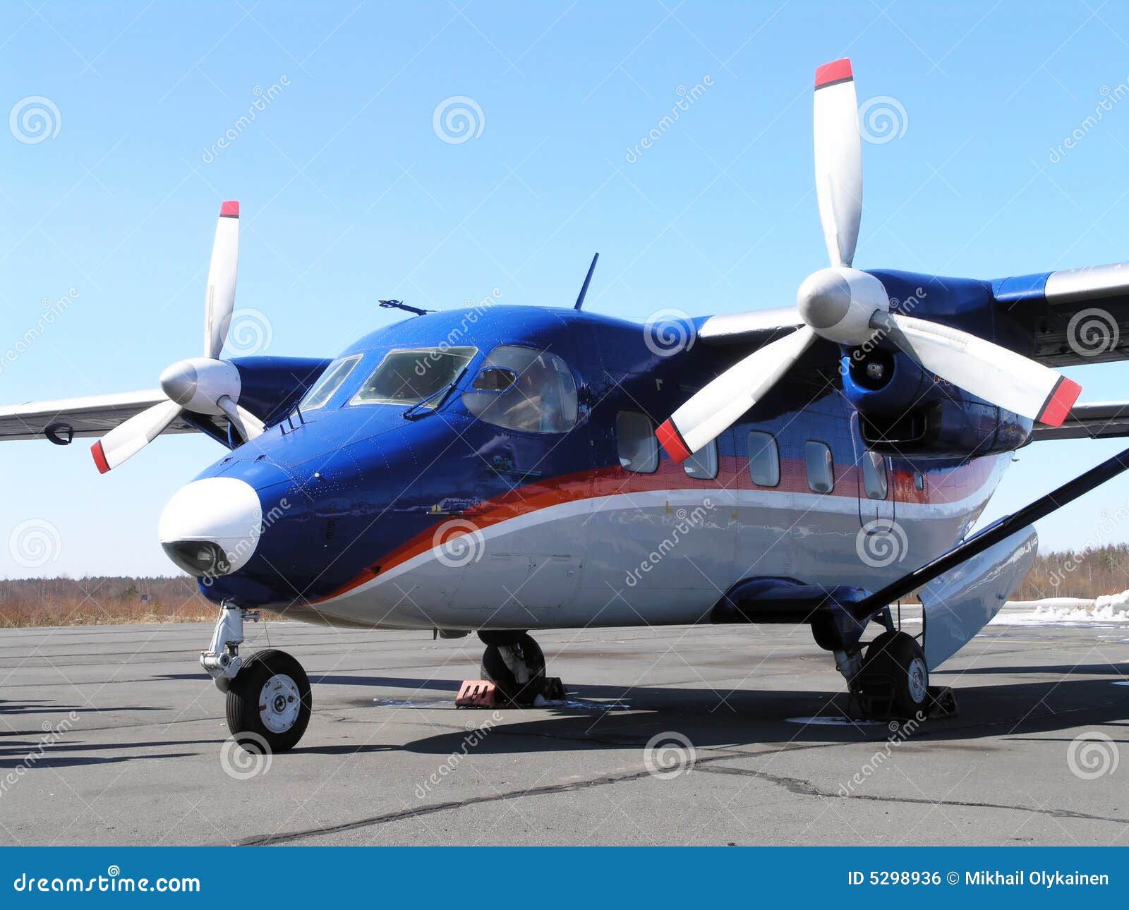 Airplane stock photo. Image of wing, passenger, hull, propeller - 5298936