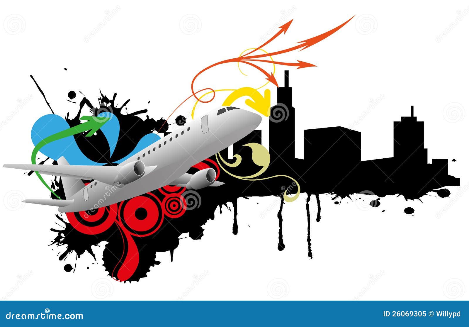 Airplane abstract stock vector. Illustration of metropolitan - 26069305