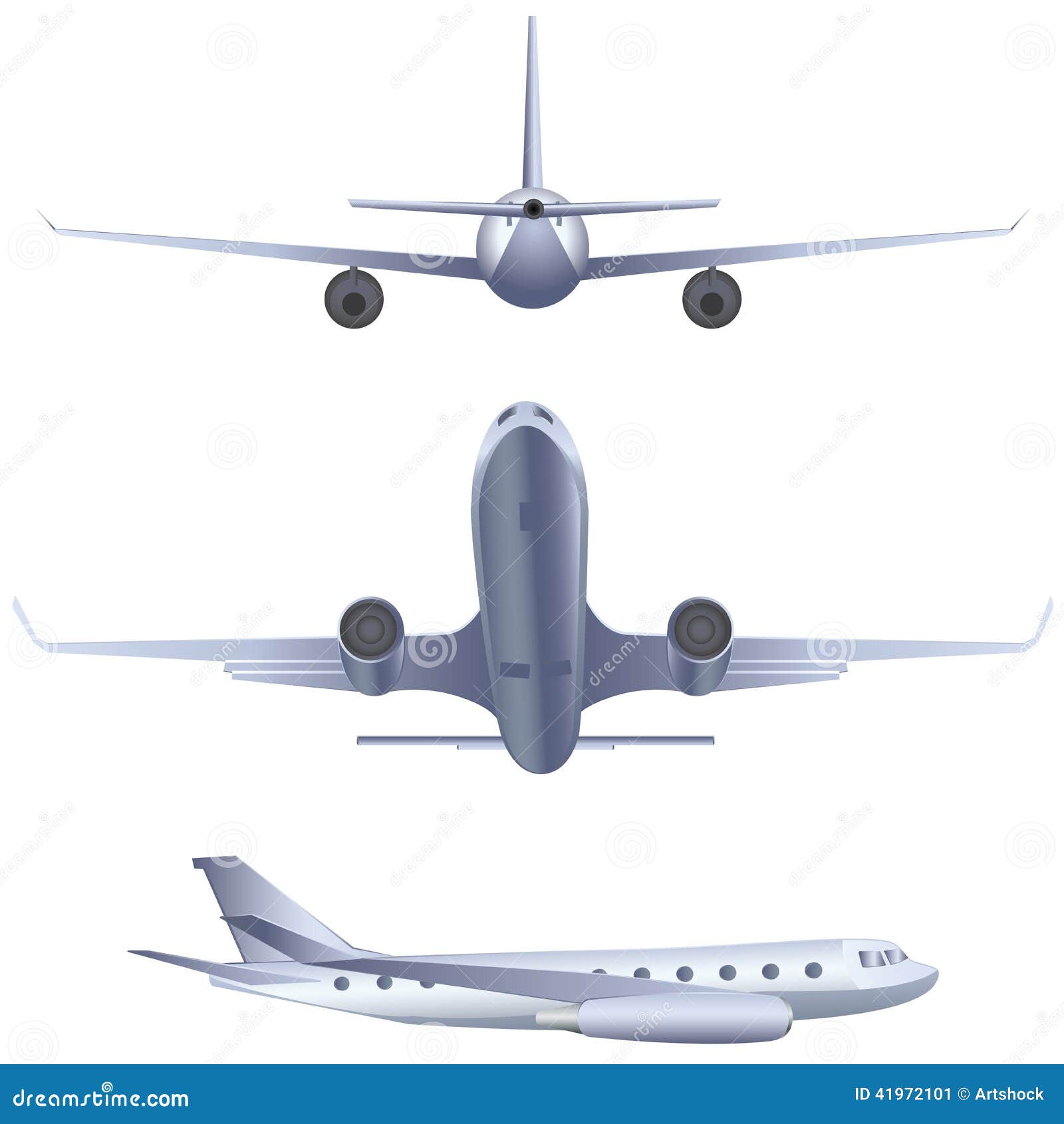 Airplane stock vector. Illustration of takeoff, landing - 41972101