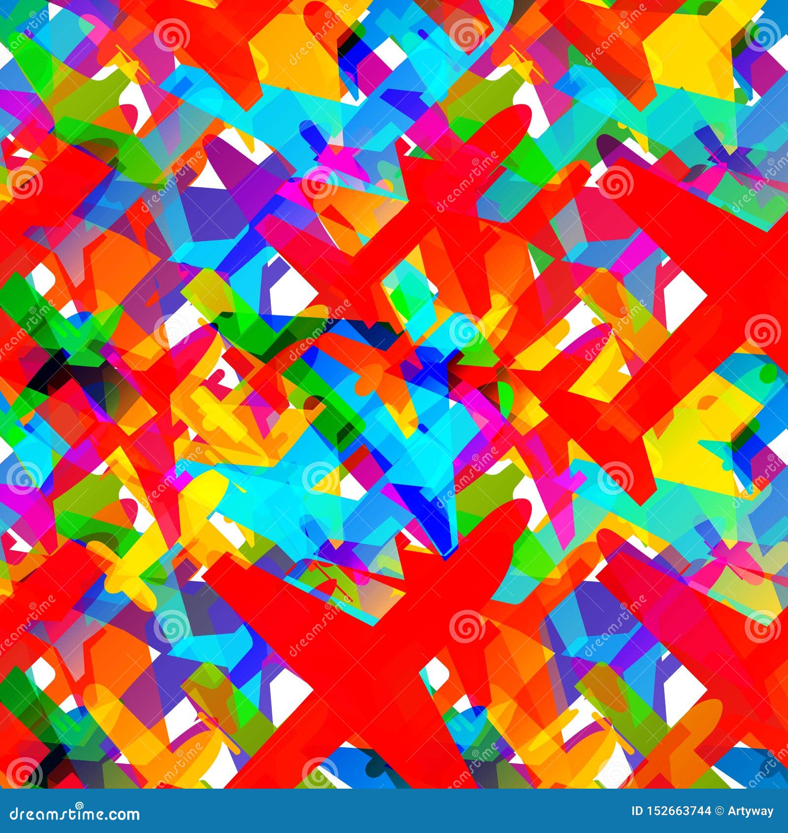 Airplane Abstract Seamless Background. Aircraft Transportation Colorful ...