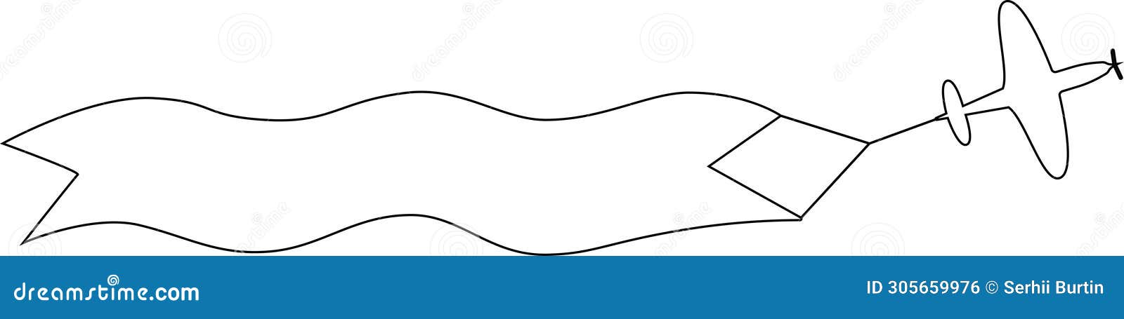 Airplane Advertising Banner. Flying Advertising Banner. Plane with ...