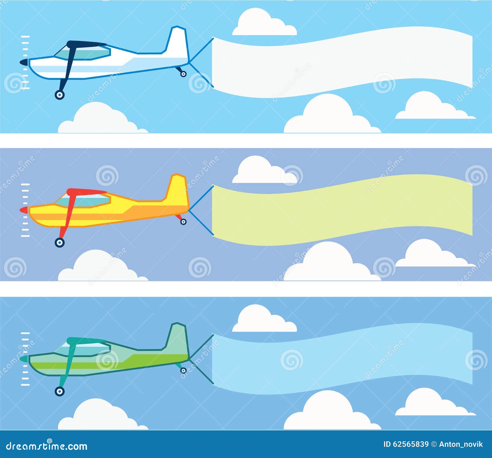 Airplane Advertising Vector Stock Vector - Illustration of ...