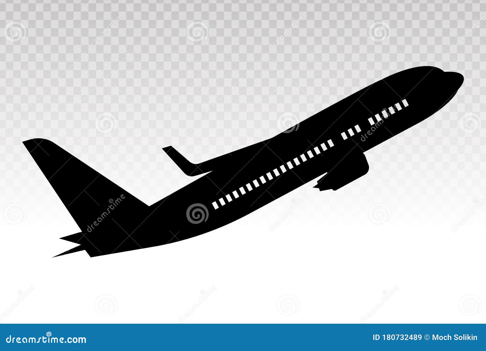 Airplane / Aeroplane Aviation Vector Line Art Icon On A Transparent ...