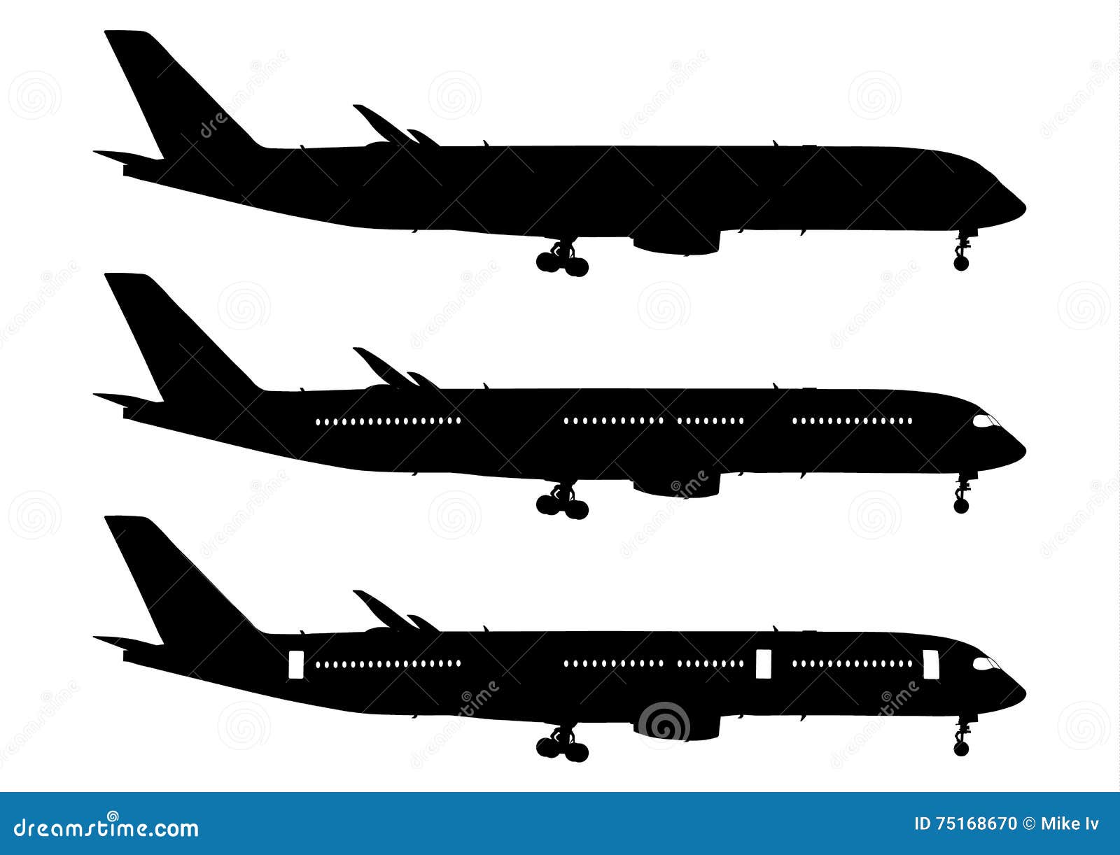 Airplane stock vector. Illustration of transportation - 75168670