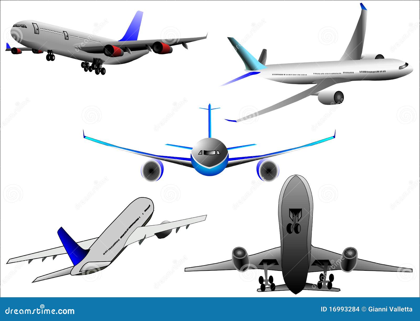 Airplane Airbus Plane Vector Over White Background Stock Vector ...