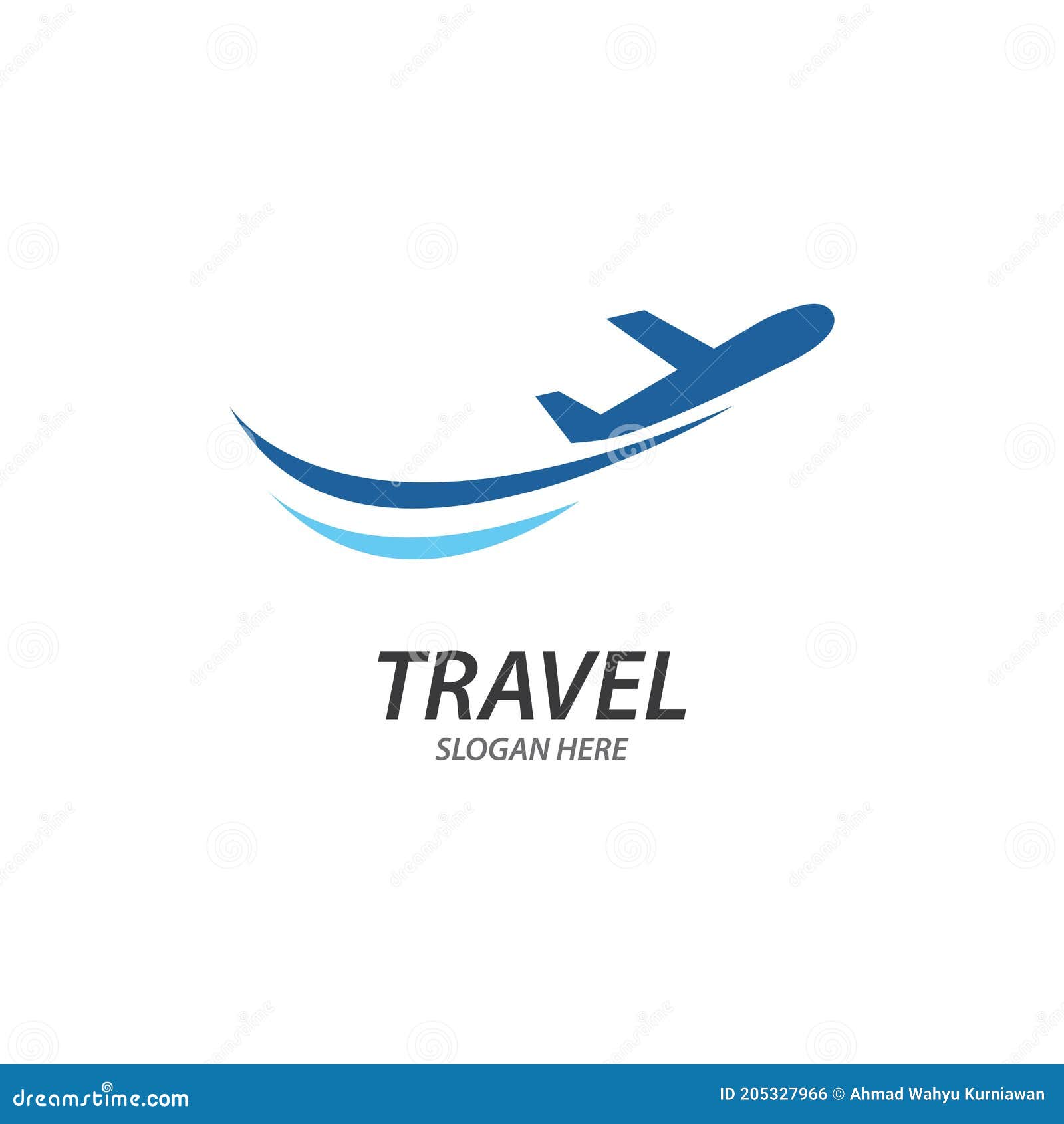 Airplane stock vector. Illustration of blue, design - 205327966