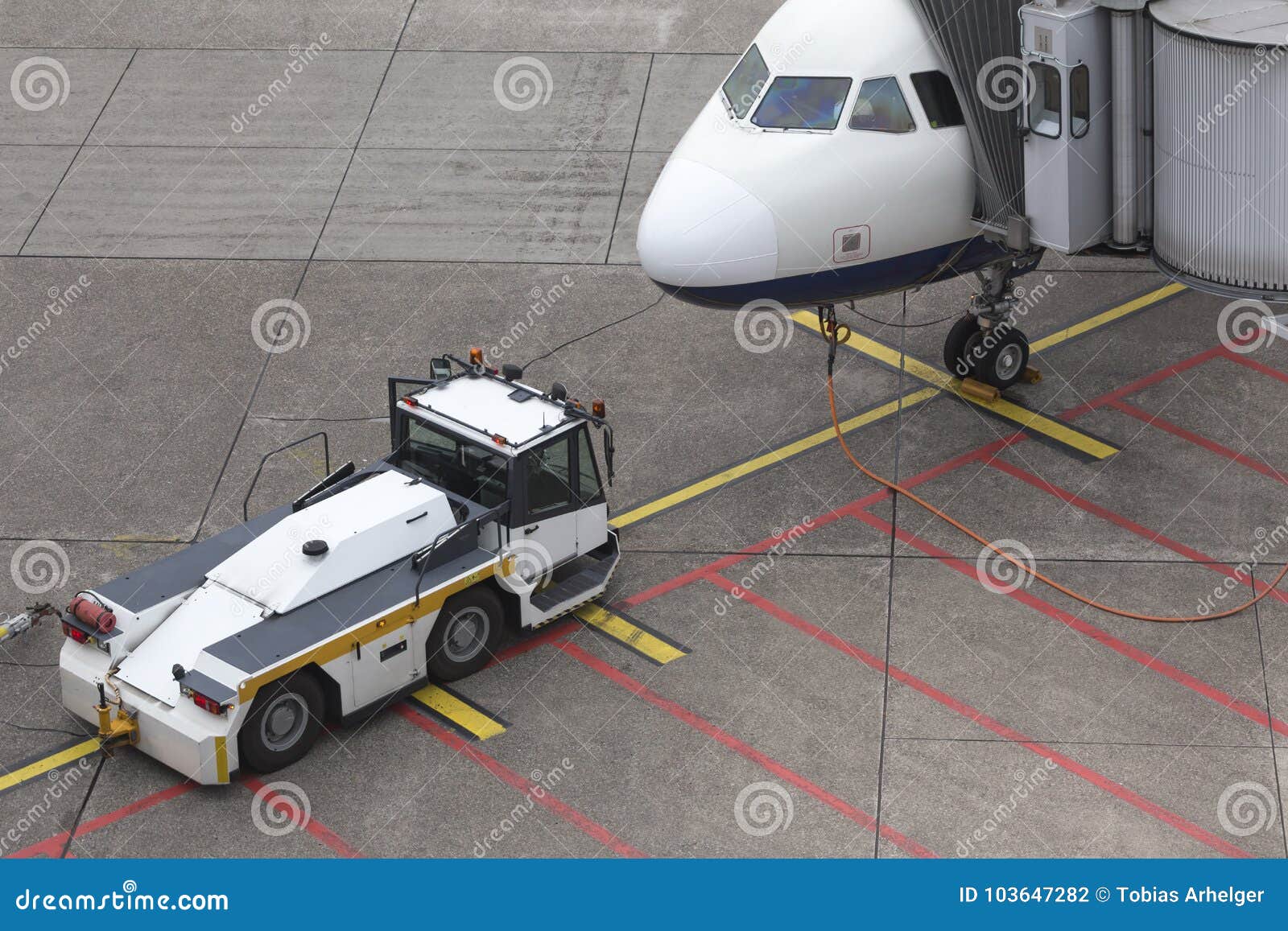 Airplane at an Airport Gate Stock Photo - Image of transportation, gate ...