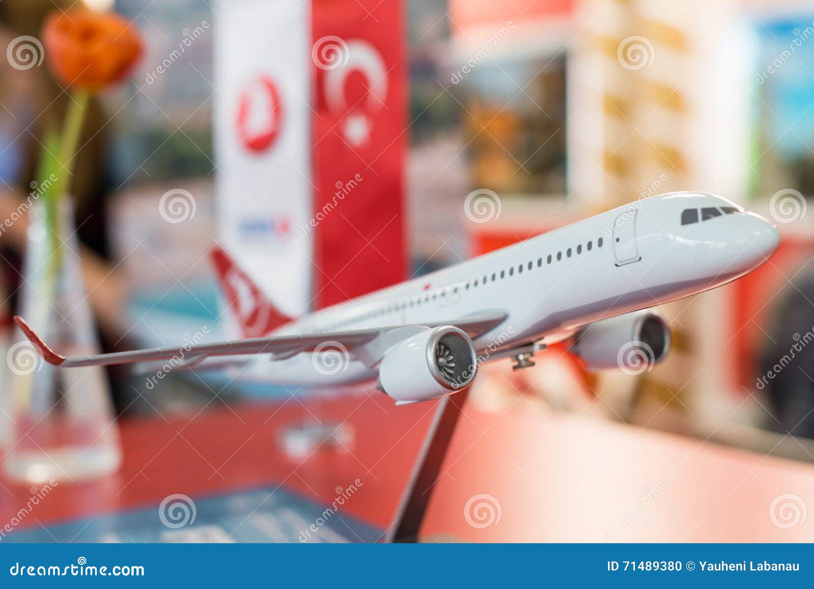 Airplane at the Airport Reception Stock Photo - Image of airline ...