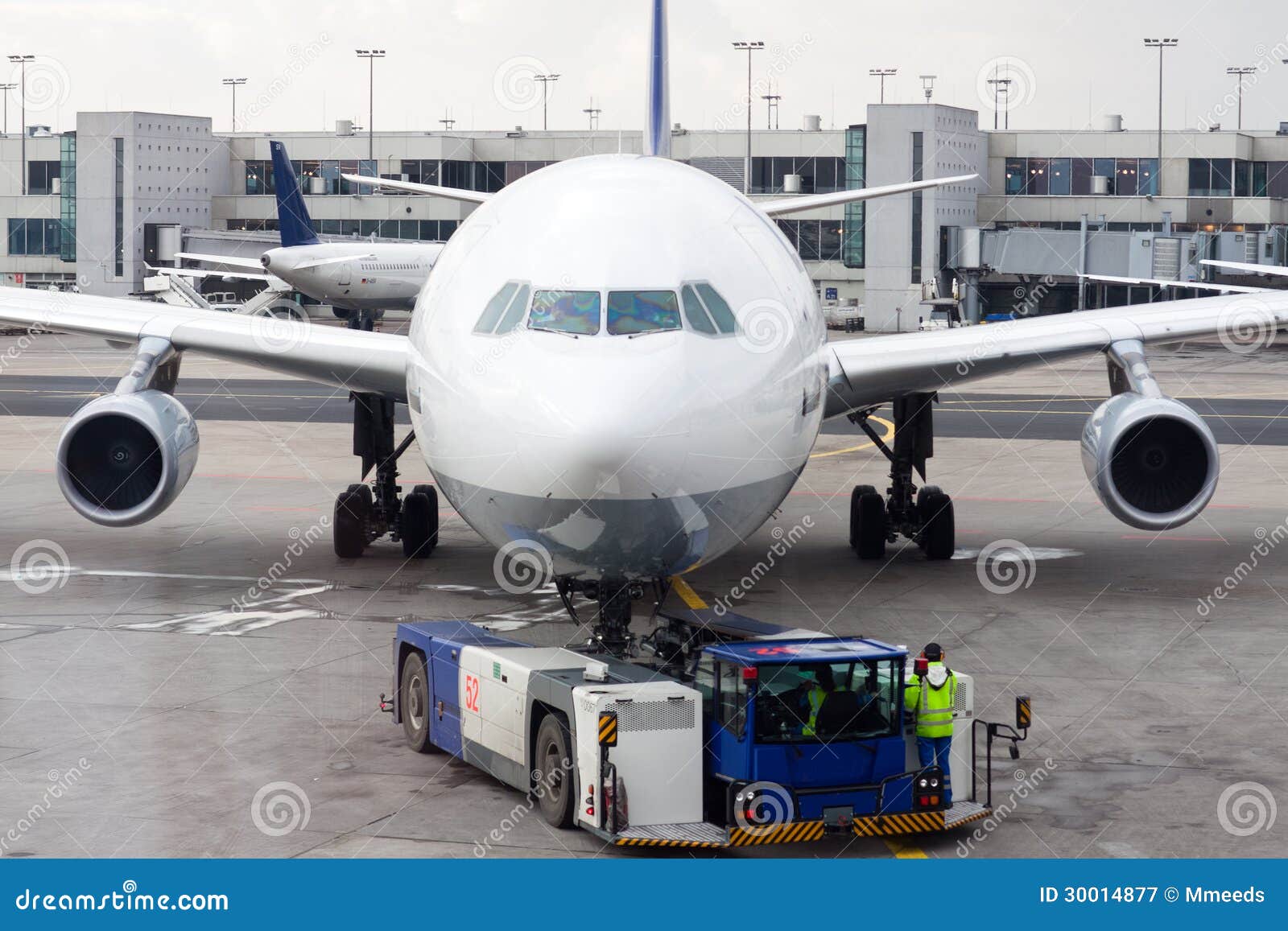 An Airplane at Airport on Tarmac Stock Image - Image of departure ...
