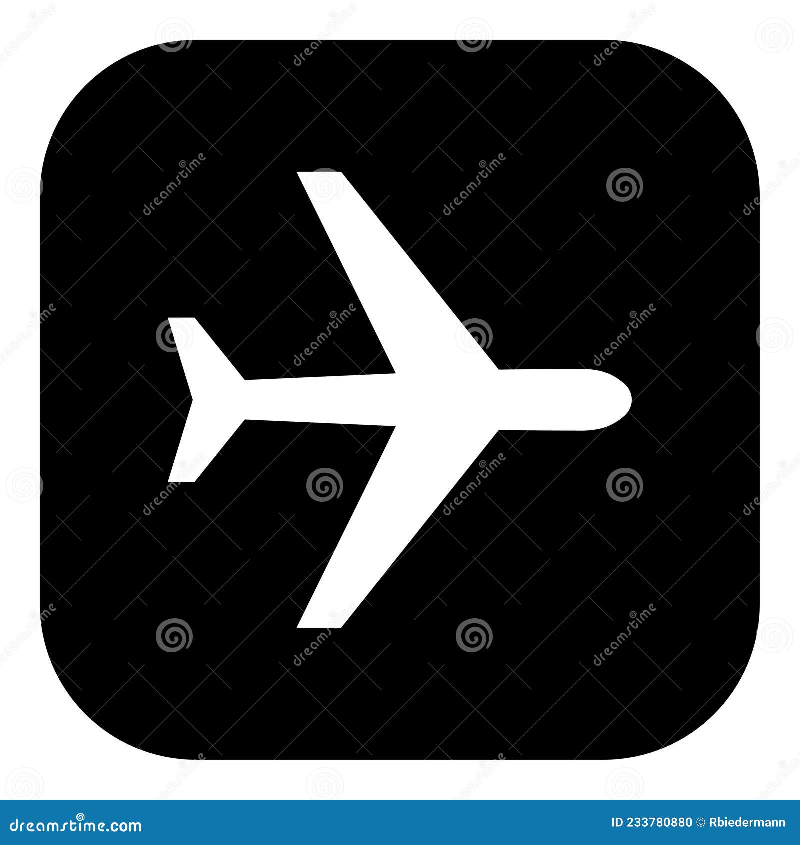 Airplane and app icon stock vector. Illustration of black - 233780880