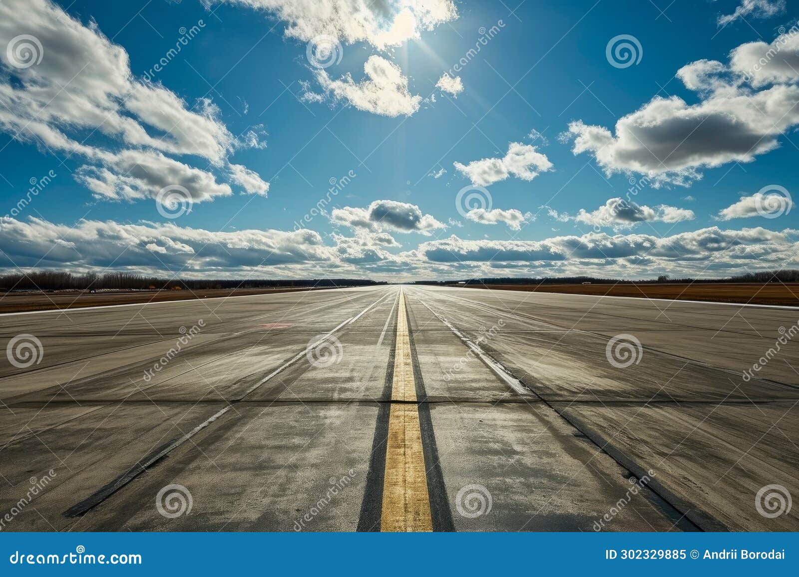 Airplane Approach: Daytime Airport Scene. Stock Illustration ...