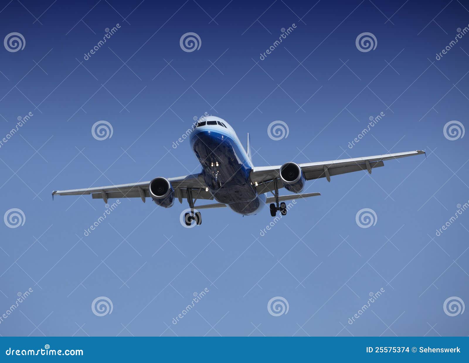 Airplane approaching stock photo. Image of touchdown - 25575374