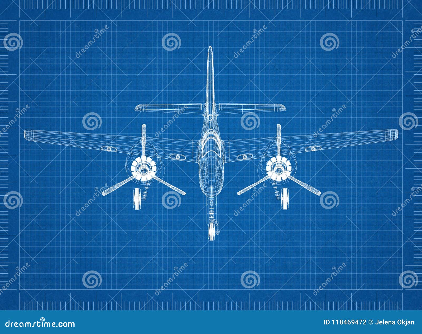 Airplane Architect Blueprint Stock Photo - Image of blueprint, aviation ...