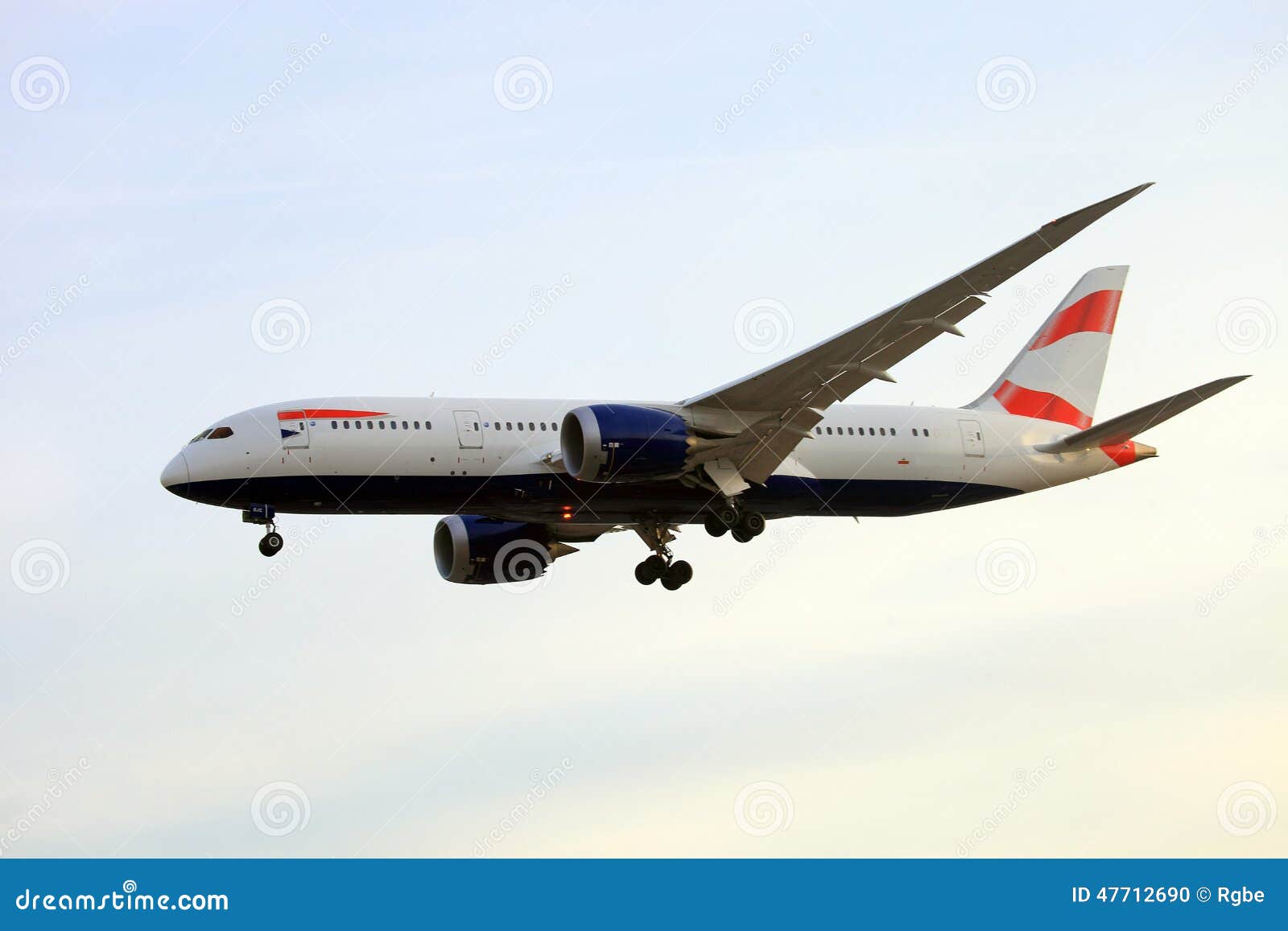 Airplane stock photo. Image of arriving, cloud, travel - 47712690