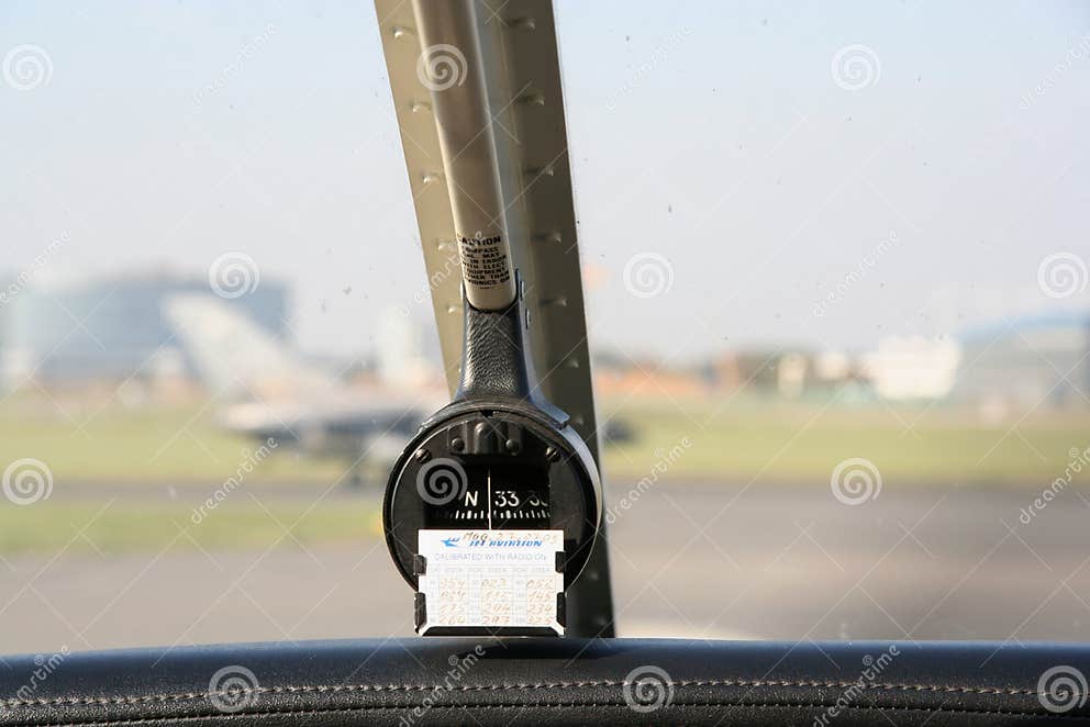 Airplane aviation compass stock image. Image of detail - 37790381
