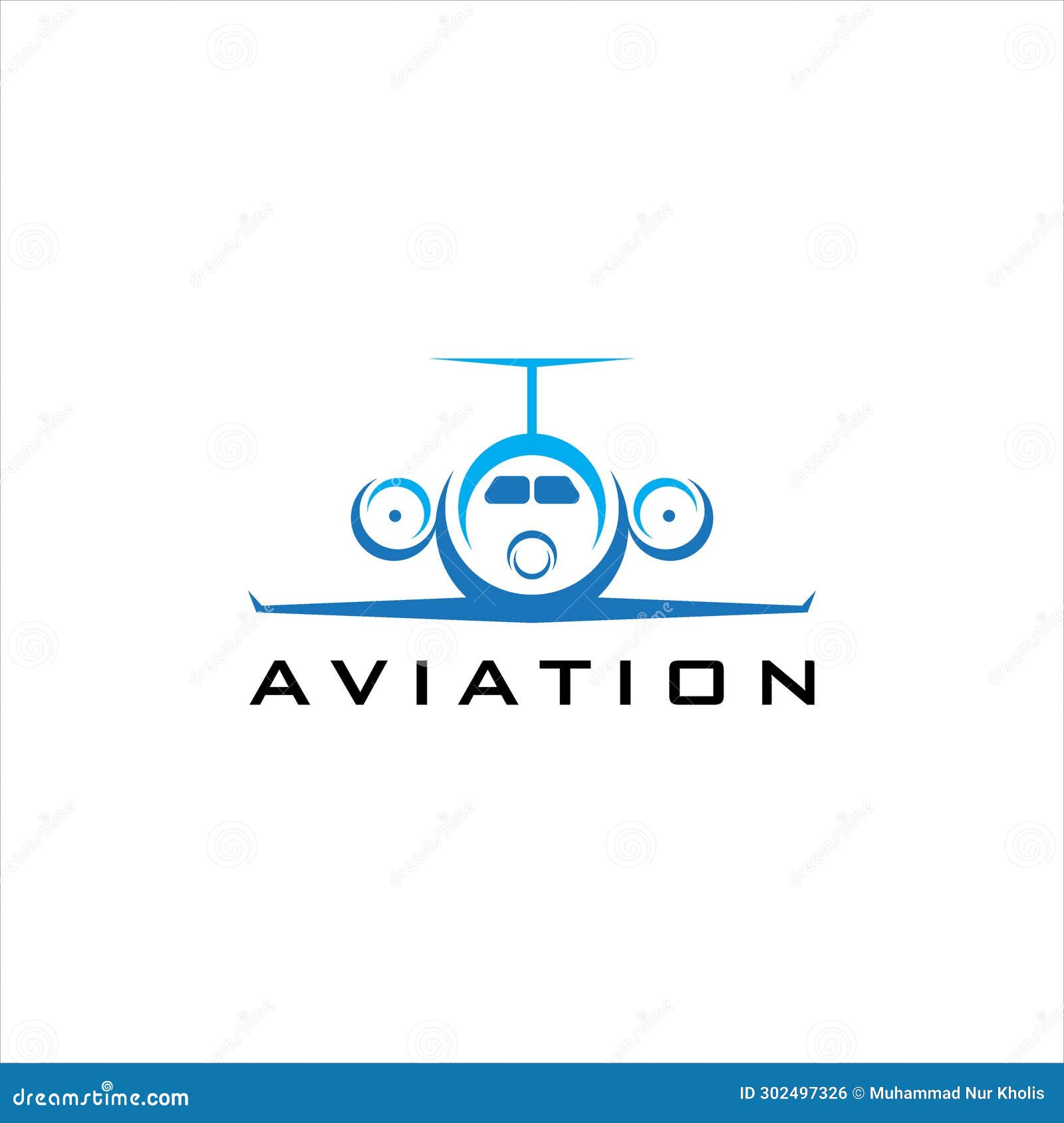Airplane Aviation Logo Design Illustration Stock Illustration ...