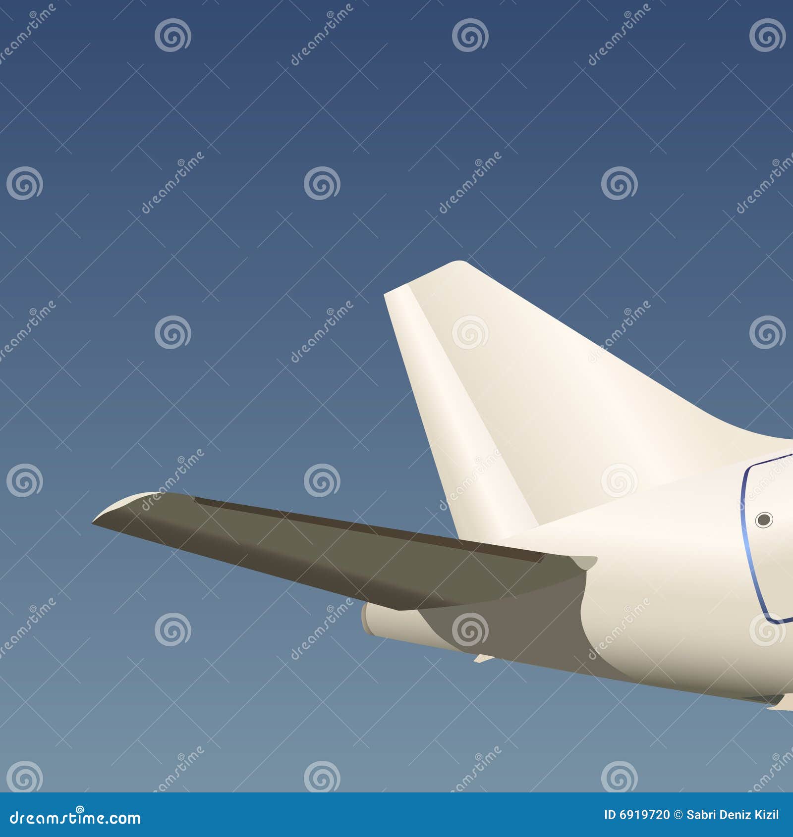 Airplane back wing vector stock vector. Illustration of plane - 6919720