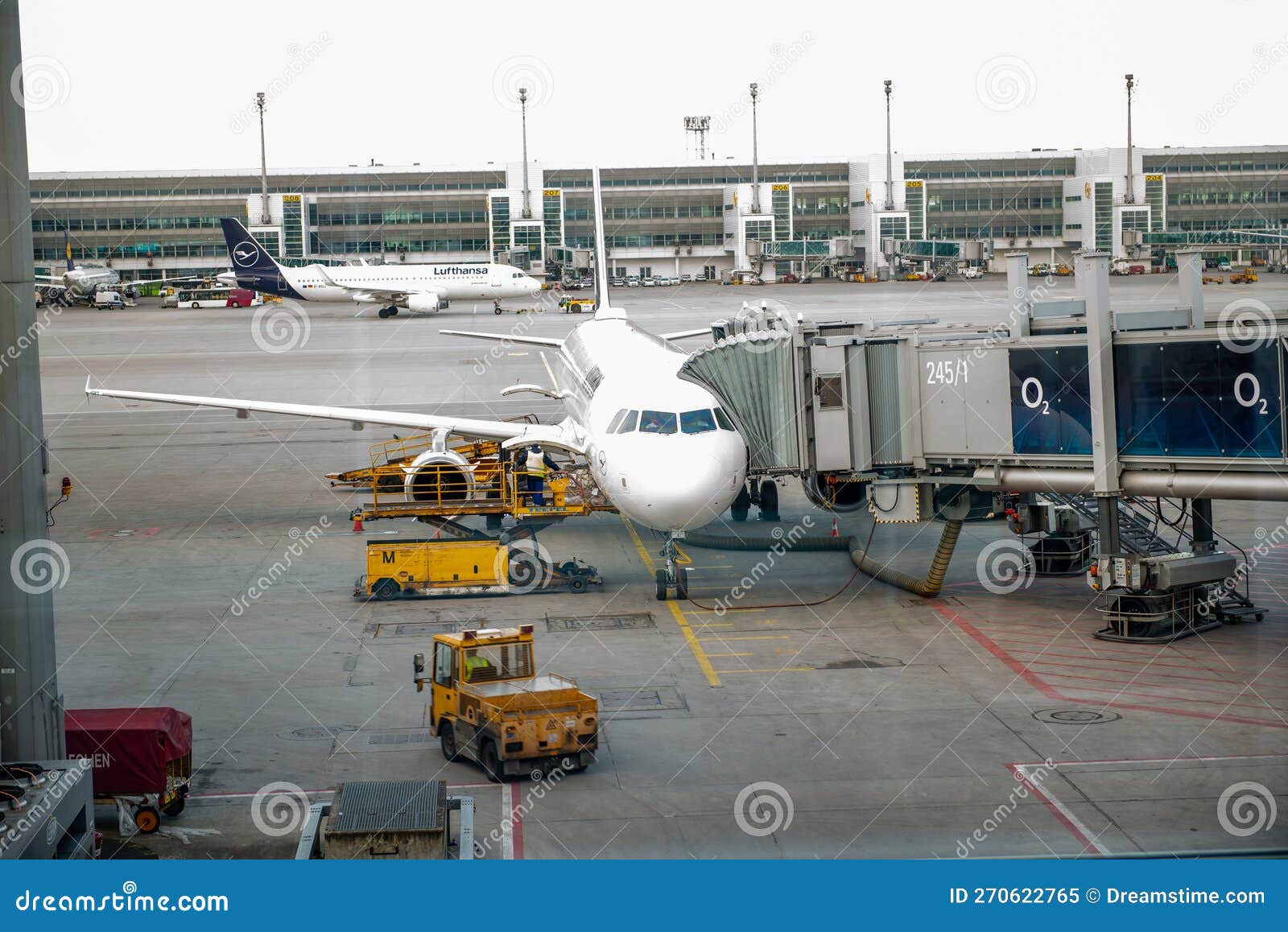 Airplane being loaded editorial image. Image of journey - 270622765